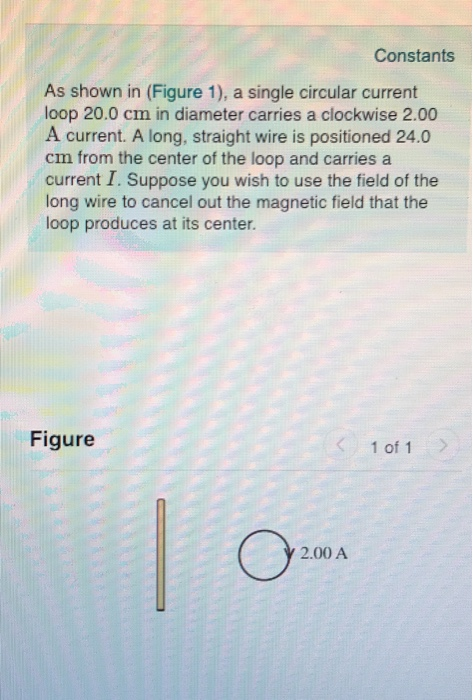Solved Constants As shown in (Figure 1), a single circular | Chegg.com