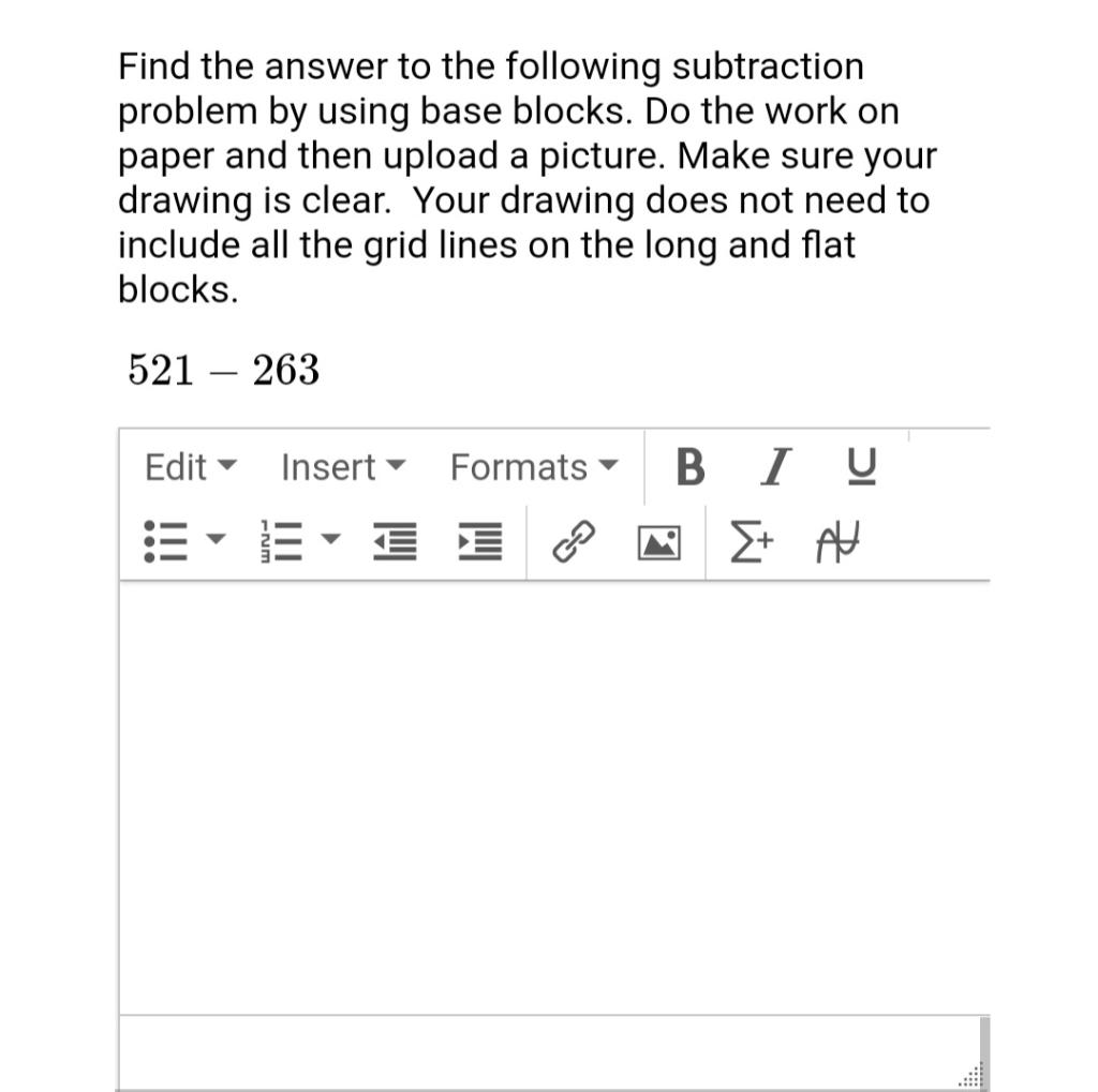 Solved Find the answer to the following subtraction problem | Chegg.com
