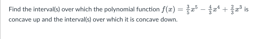 Solved Find the interval(s) over which the polynomial | Chegg.com
