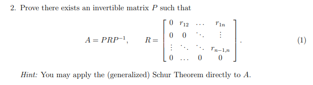 Solved A square matrix A is called nilpotent if Ak = Onxn | Chegg.com
