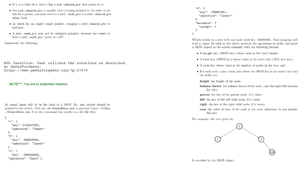 2 AVL Trees Create a source file AVL.cpp and a header | Chegg.com