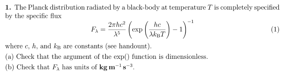 Solved The Planck distribution radiated by a black-body at | Chegg.com