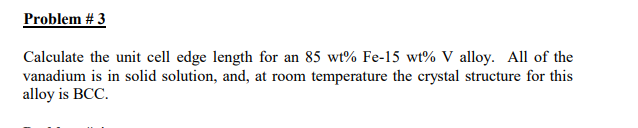 Solved Calculate the unit cell edge length for an | Chegg.com