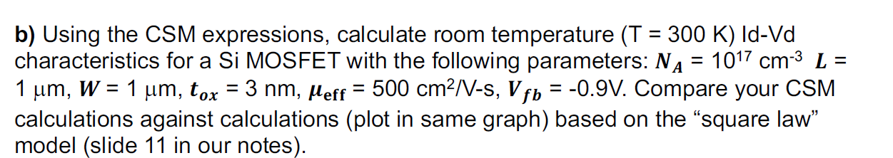 b) Using the CSM expressions, calculate room | Chegg.com