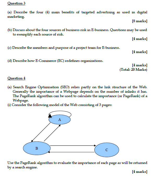 Solved Question 3 (a) Describe the four (4) main benefits of | Chegg.com