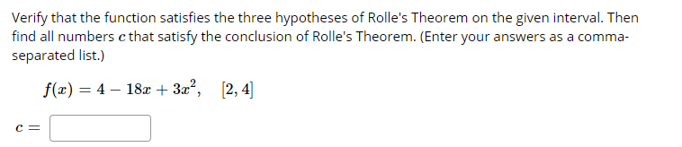 Solved Verify that the function satisfies the three | Chegg.com