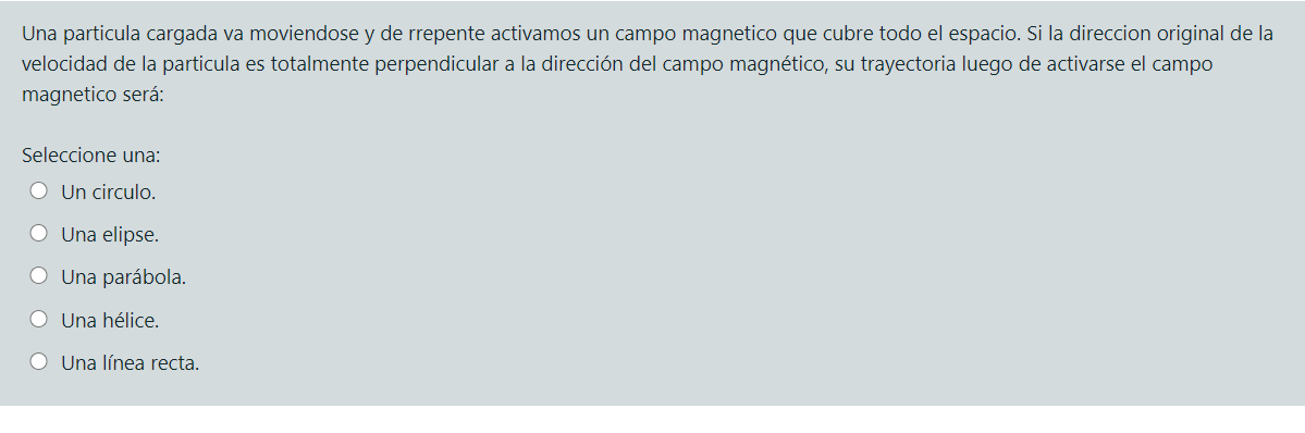 Solved A charged particle is moving and suddenly we activate | Chegg.com