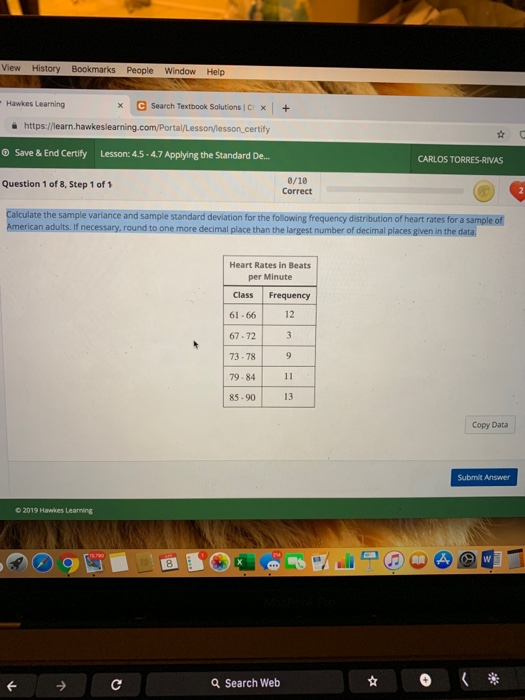 Solved View History Bookmarks People Window Help Hawkes | Chegg.com