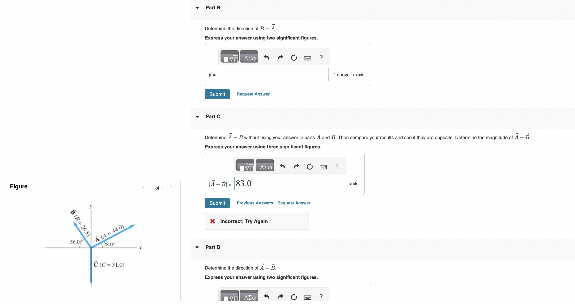 Part BDetermine the direction of | Chegg.com