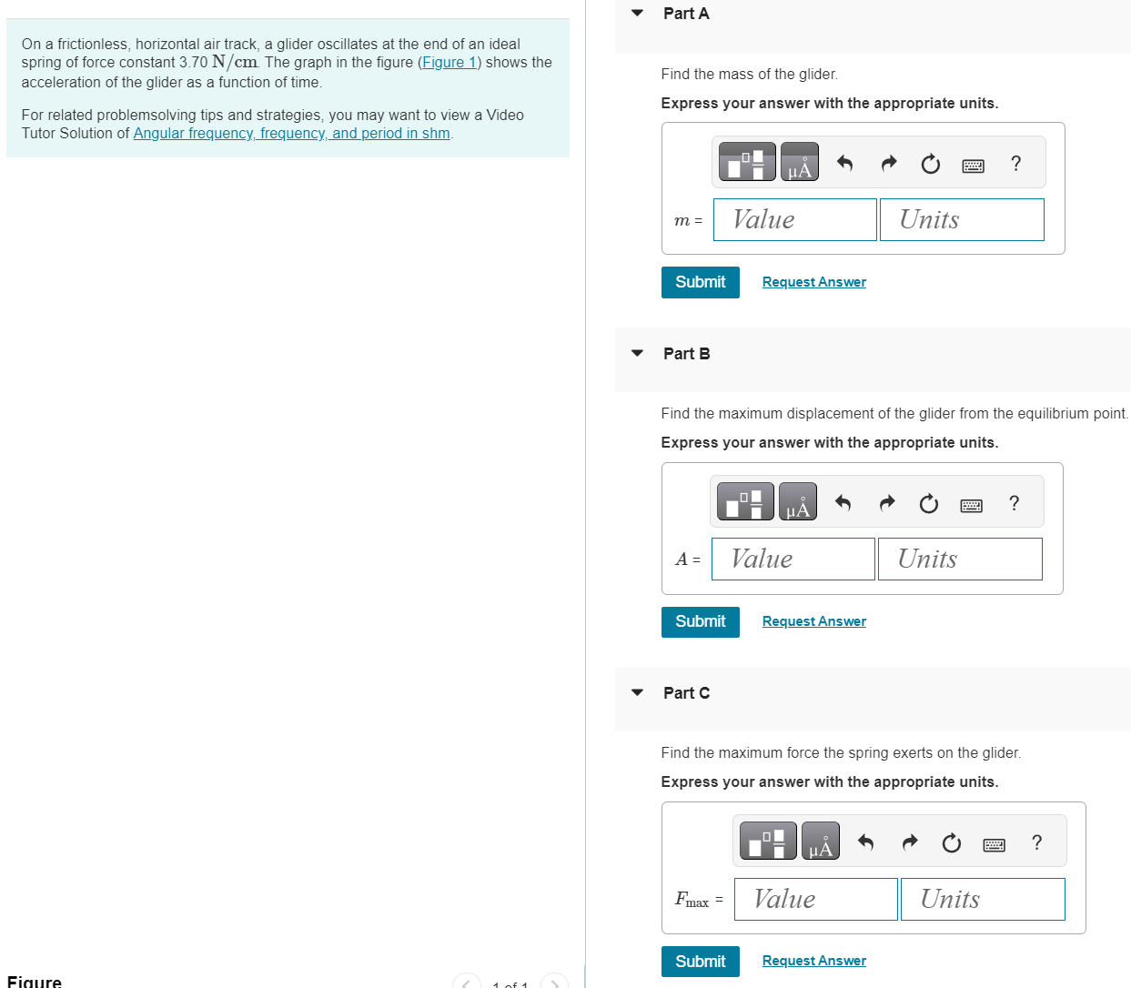 Solved On a frictionless, horizontal air track, a glider | Chegg.com