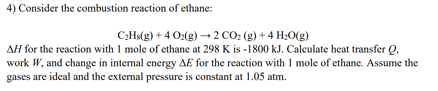 Solved Consider the combustion reaction of | Chegg.com