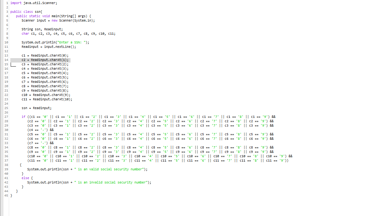 Solved 4 21 Check Ssn Write A Program That Prompts The