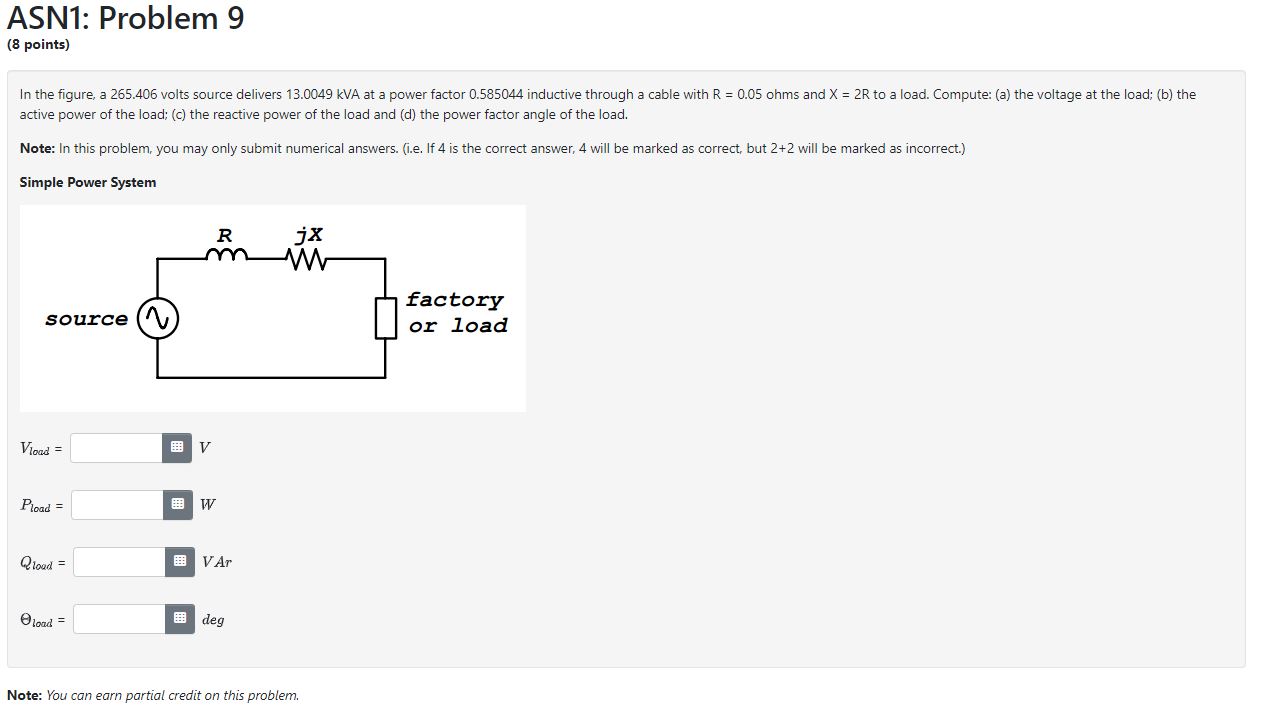 [Solved]: active power of the load; (c) the reactive power