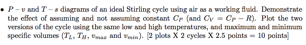 Solved • P-v and T - s diagrams of an ideal Stirling cycle | Chegg.com