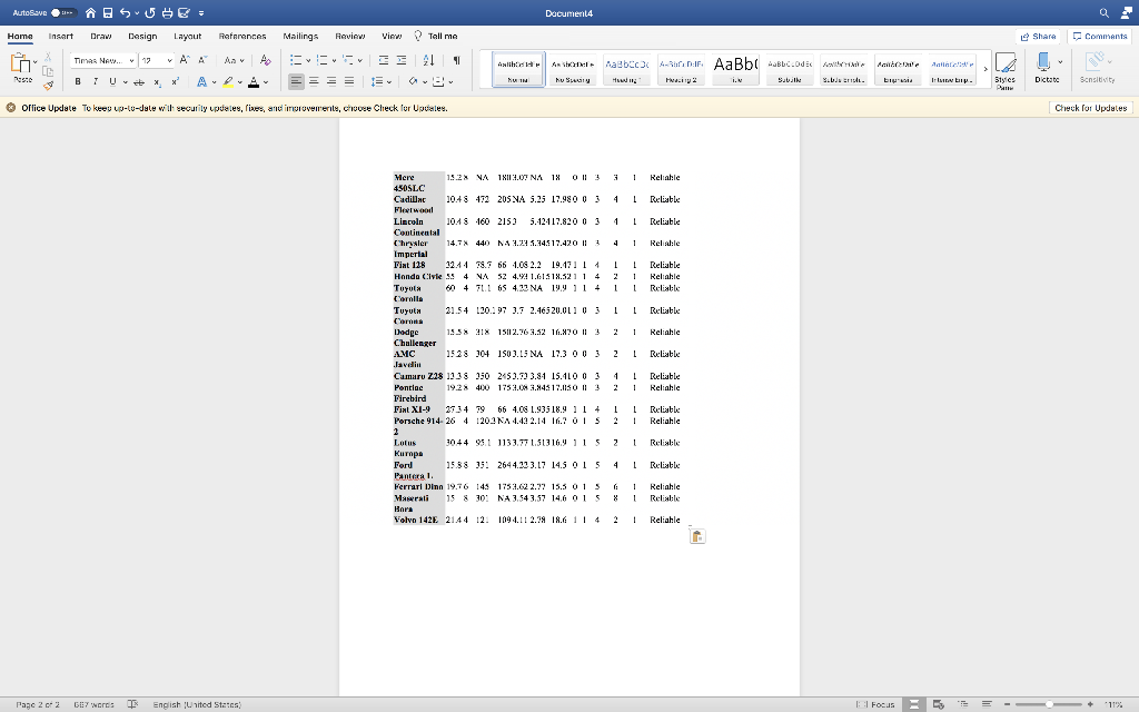 AutoSave AUBE: Document Hame Insert Draw Design | Chegg.com
