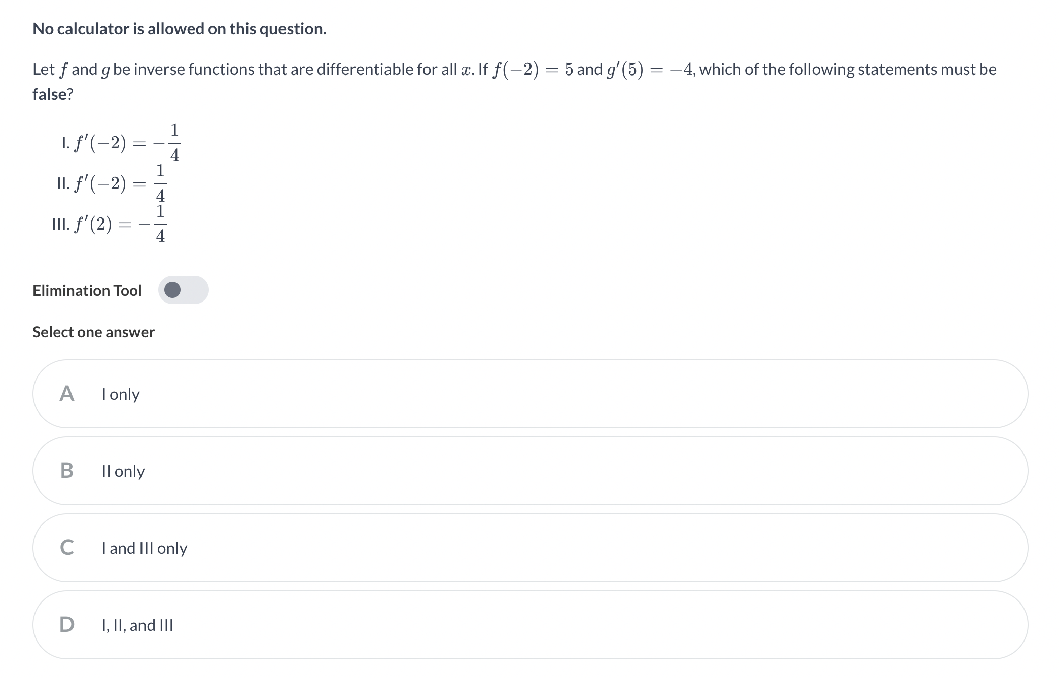 Solved No calculator is allowed on this question. Let f and | Chegg.com