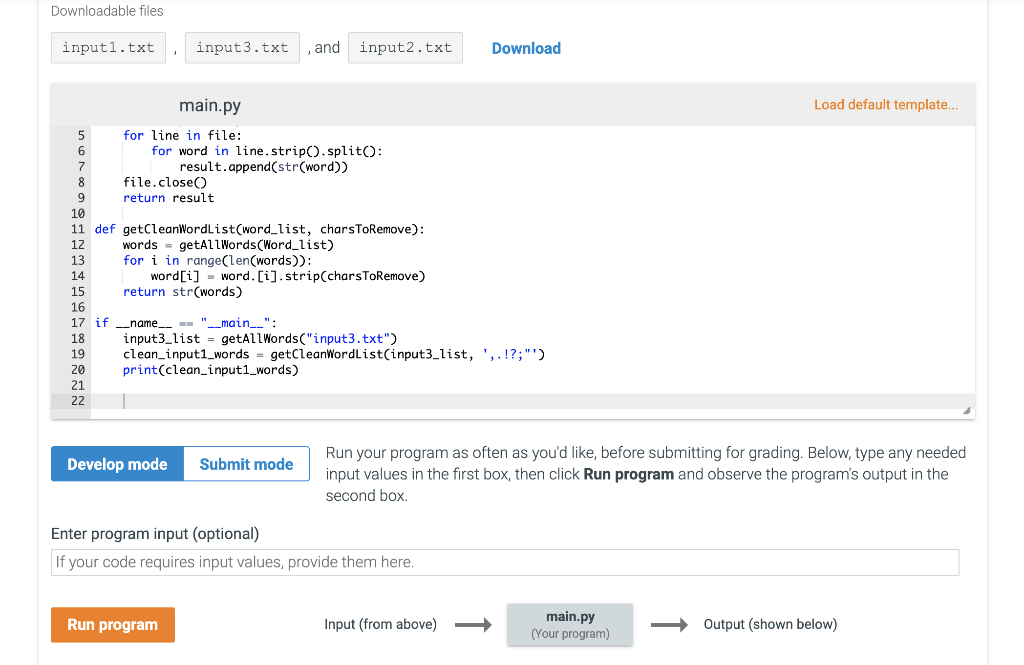 Solved 10.9 LAB: Get words from file In this lab, you'll get | Chegg.com