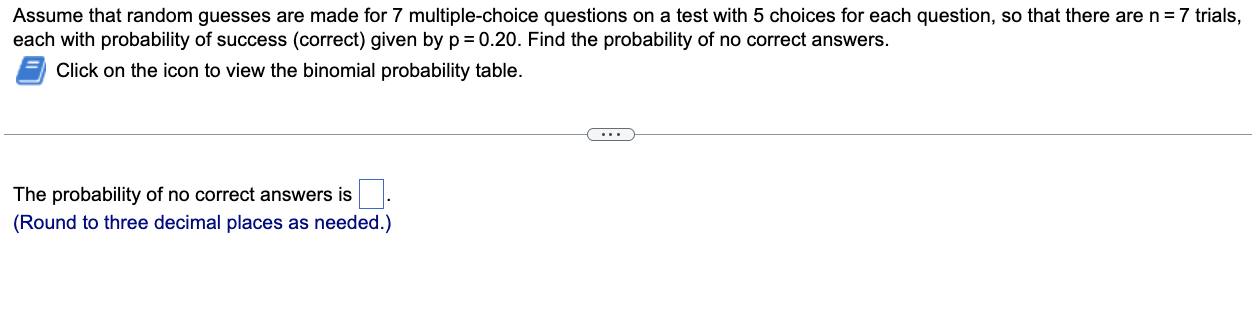 Solved Assume that random guesses are made for 7 | Chegg.com