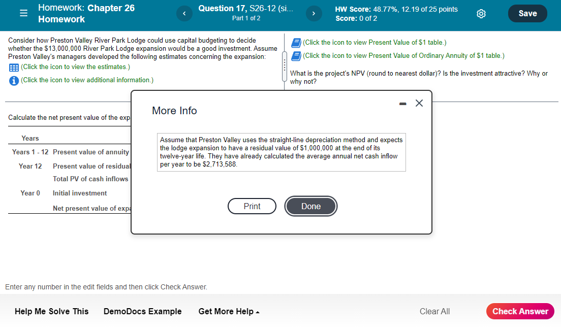 Solved Homework: Chapter 26 Homework Question 17, S26-12 | Chegg.com