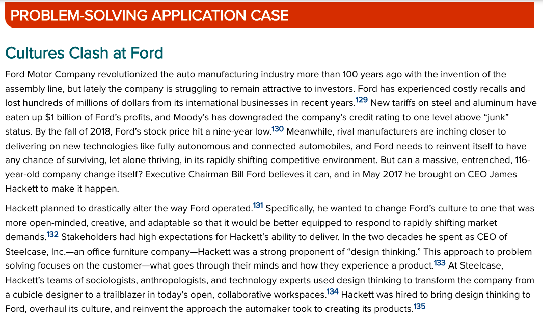 Solved PROBLEM-SOLVING APPLICATION CASE Cultures Clash at | Chegg.com