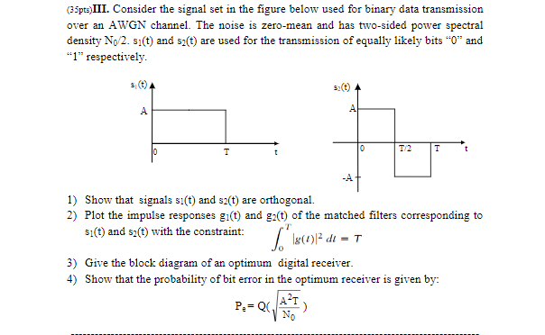 (35pt;} III. Consider the signal set in the figure | Chegg.com