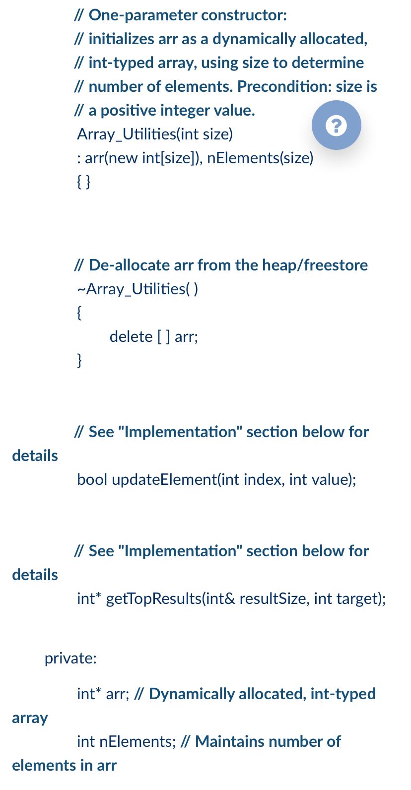 Solved Array Utilities Problem a In the header file | Chegg.com