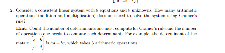 Solved 93 2. Consider a consistent linear system with 8 | Chegg.com