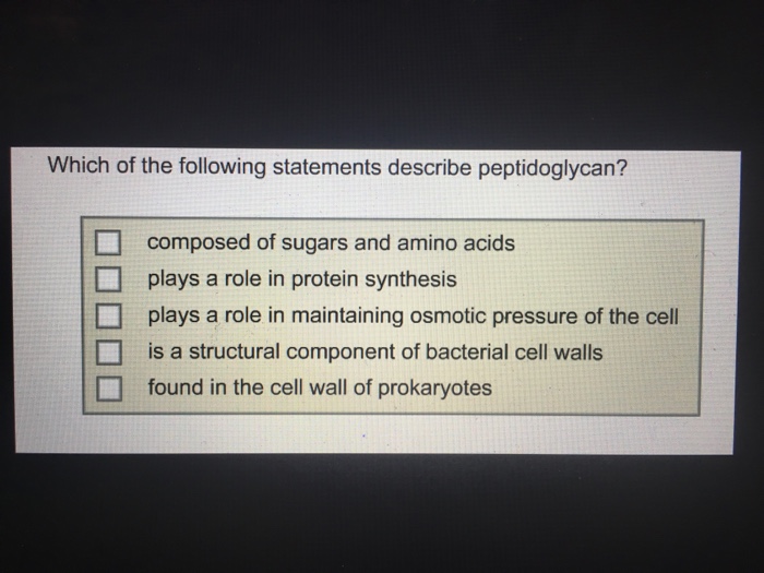 Solved Which of the following statements describe | Chegg.com