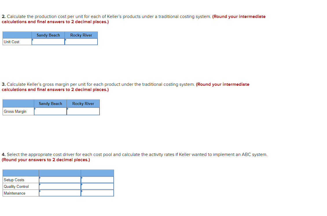 Solved Keller Company makes two models of battery-operated | Chegg.com