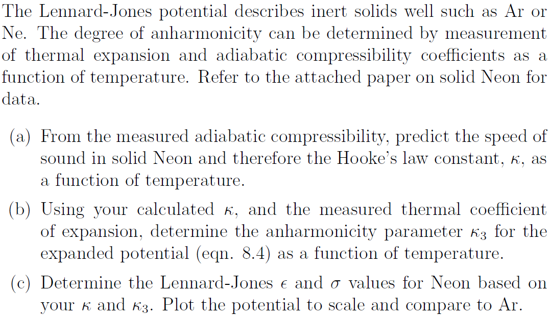 The Lennard-Jones potential describes inert solids | Chegg.com