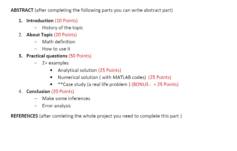 Solved ABSTRACT (after completing the following parts you | Chegg.com