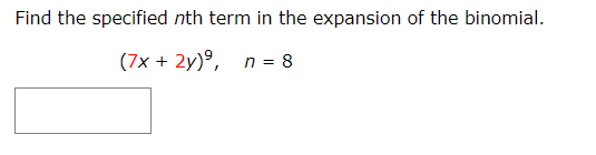 Solved Find the binomial coefficient. | Chegg.com