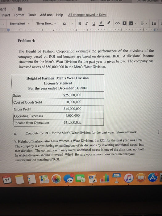Solved ent Insert Format Tools Add-ons Help All changes | Chegg.com