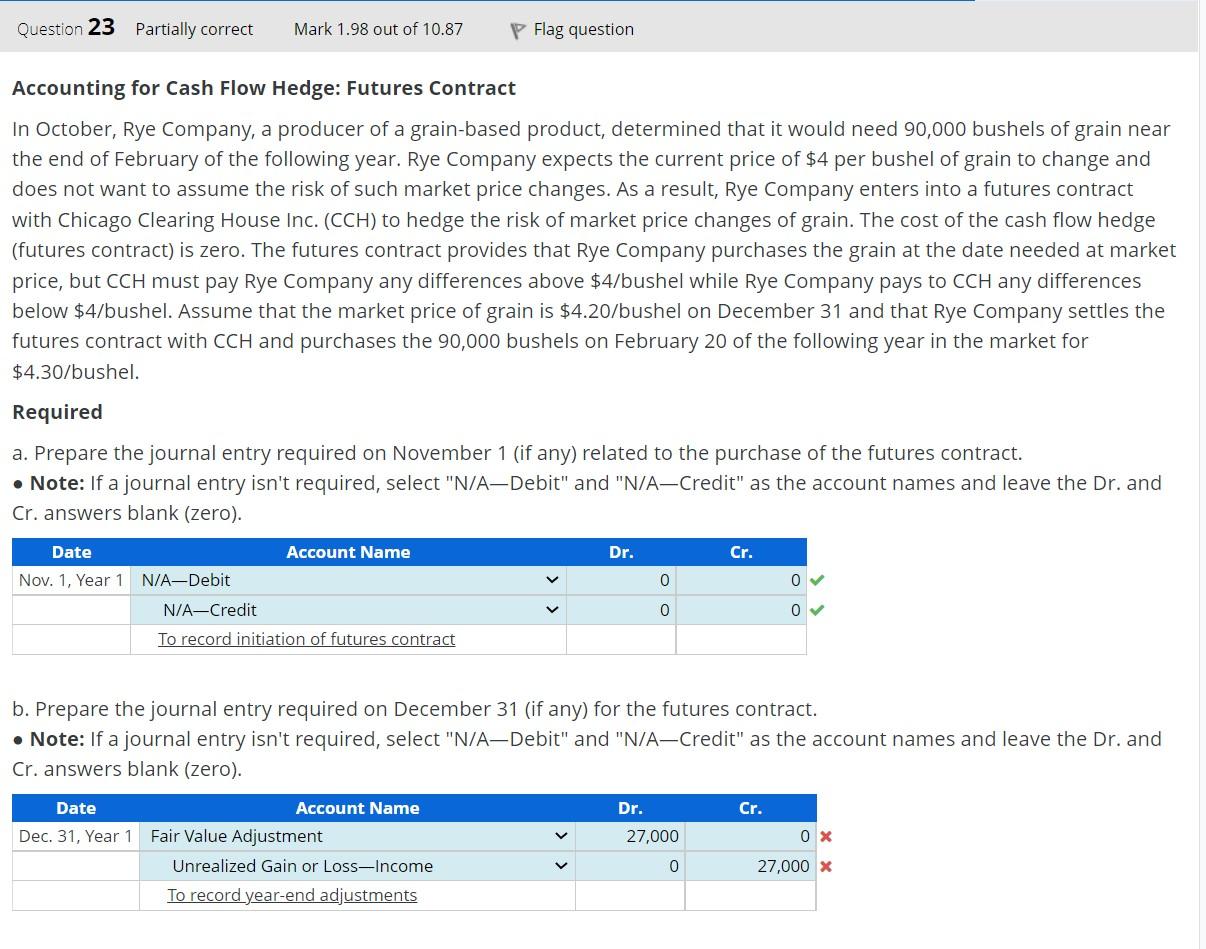 Solved Accounting for Cash Flow Hedge: Futures Contract In | Chegg.com
