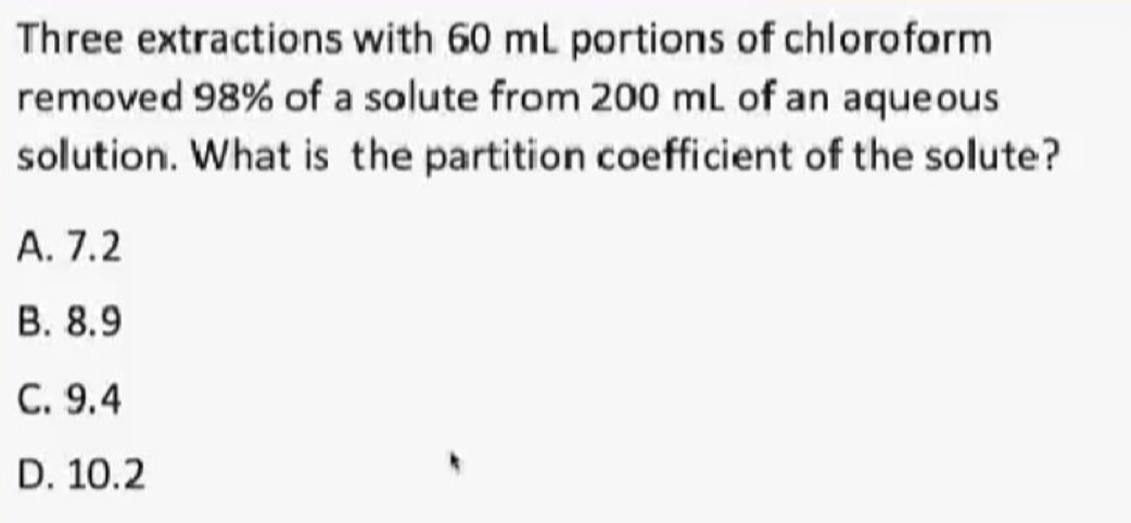 Solved Three extractions with 60 mL portions of chloroform | Chegg.com