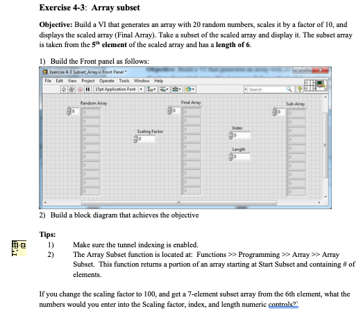 Exercise 4-1: Build Array Objective: Use While Loop | Chegg.com