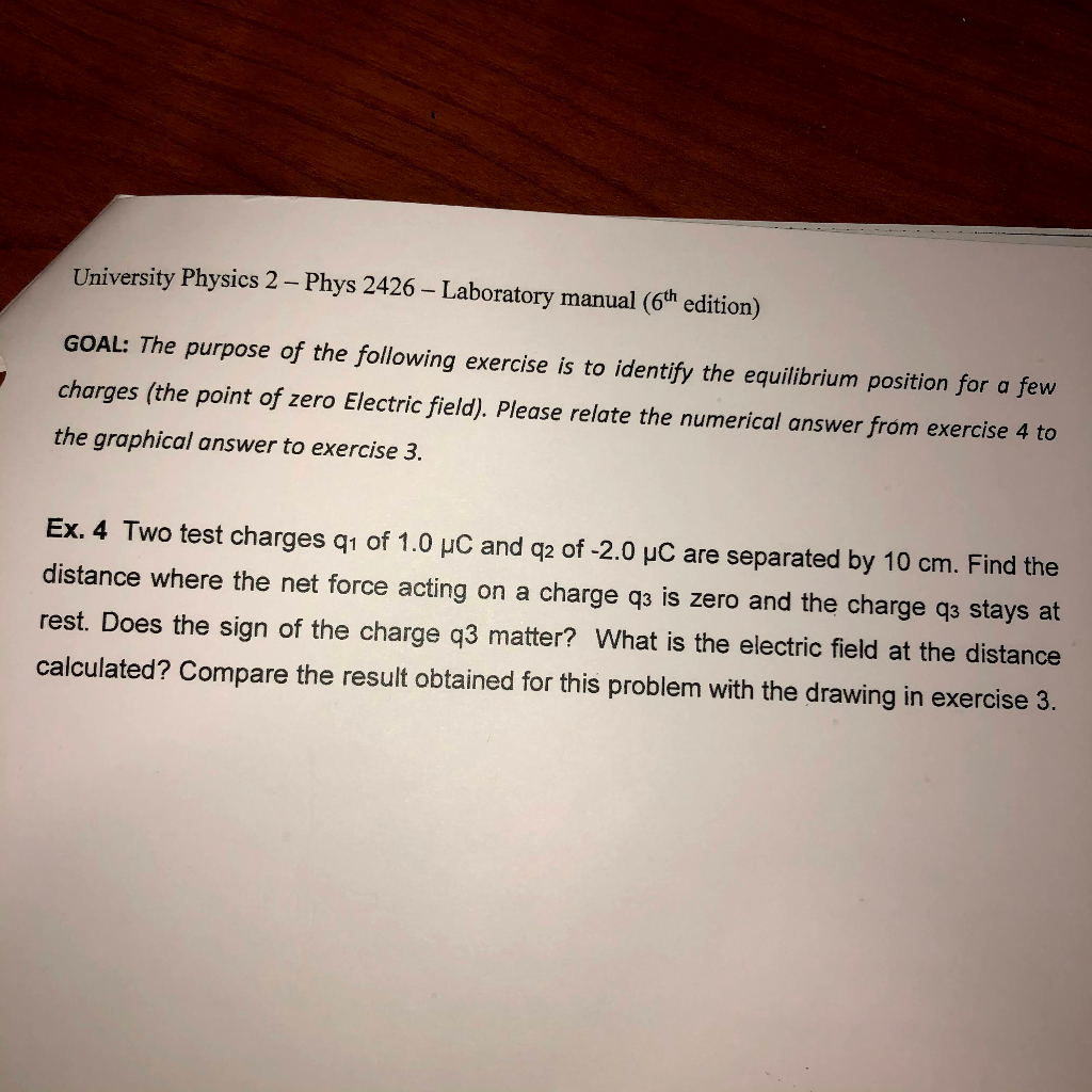 Solved University Physics 2 - Phys 2426 - Laboratory manual | Chegg.com