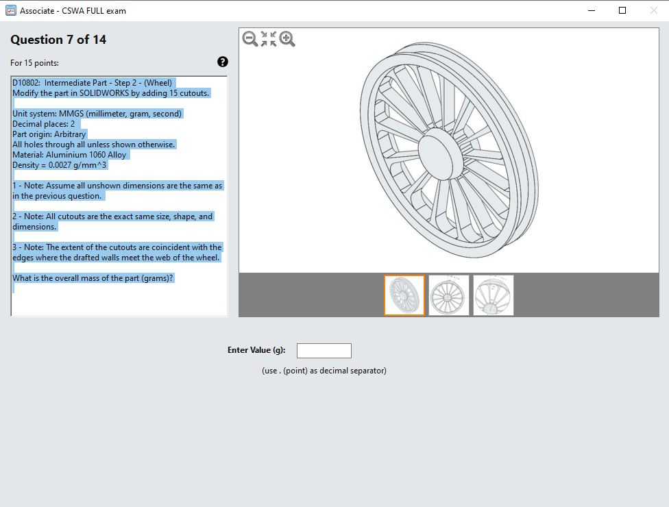 Solved D10801: Intermediate Part - Step 1 - (Wheel) Build | Chegg.com