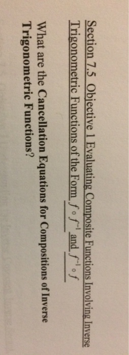 Solved Evaluating Composite Functions Involving Inverse | Chegg.com
