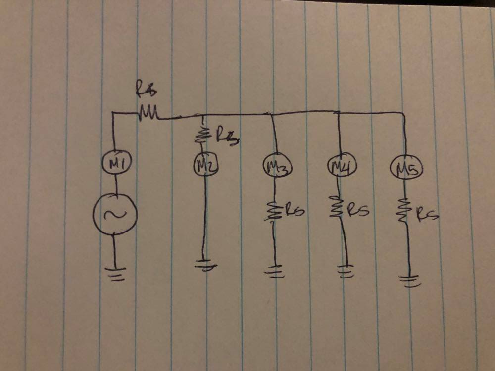 Solved For the circuit below, there are 5 meters (it is | Chegg.com