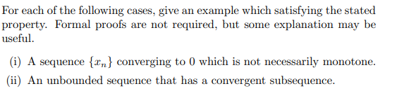 Solved For each of the following cases, give an example | Chegg.com