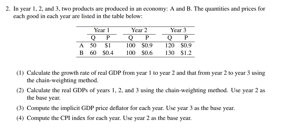 Solved In year 1, 2, and 3, two products are produced in an | Chegg.com