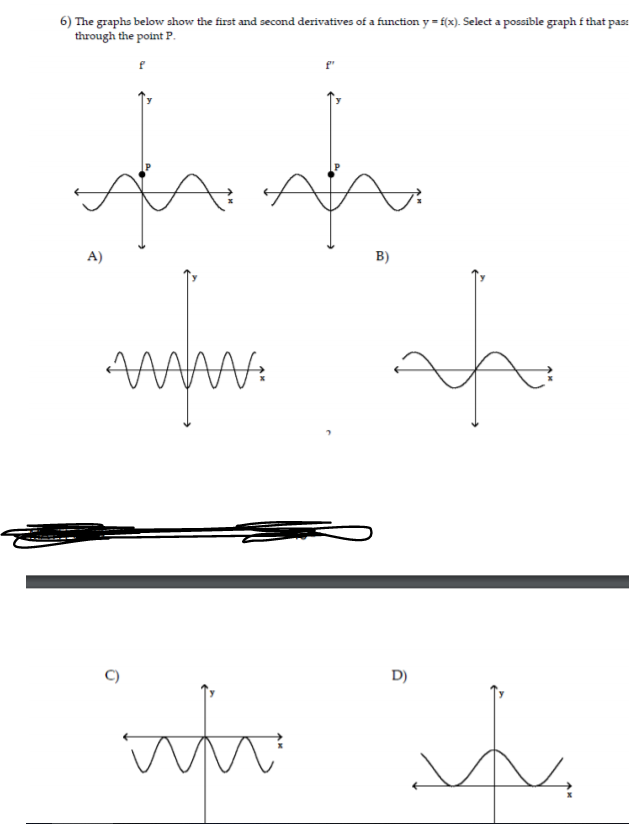 Solved 6) The graphs below show the first and second | Chegg.com