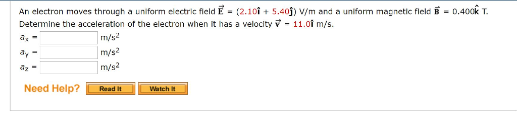 Solved An electron moves through a uniform electric field | Chegg.com