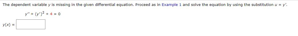 Solved The dependent variable y is missing in the given | Chegg.com