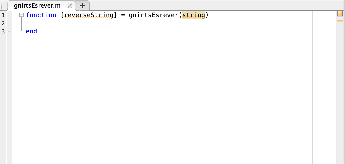 Solved + gnirts Esrever.m X 9 function (reverseString] 1 | Chegg.com