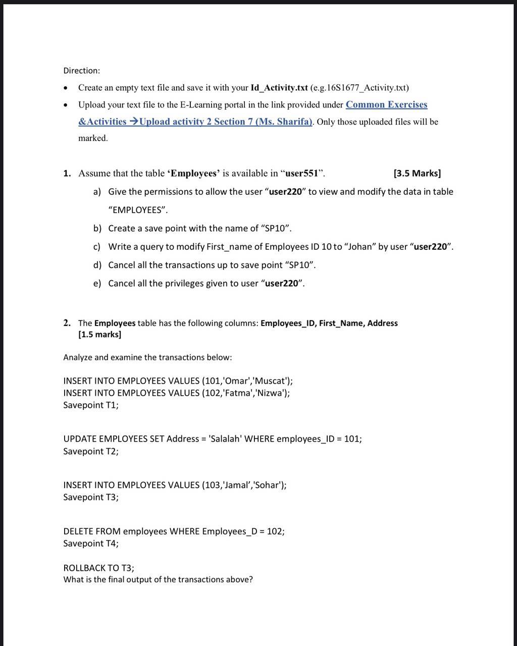 Solved Direction: . . Create an empty text file and save it | Chegg.com
