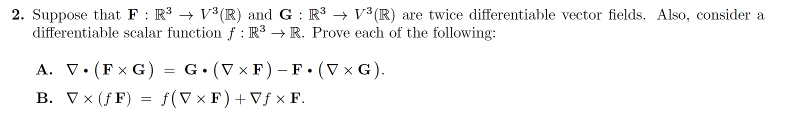 Solved Suppose that F:R3→V3(R) ﻿and G:R3→V3(R) ﻿are twice | Chegg.com