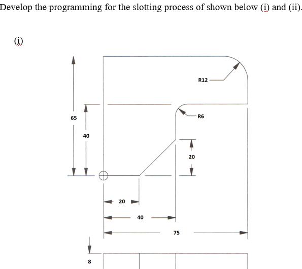 Solved Develop the programming for the slotting process of | Chegg.com