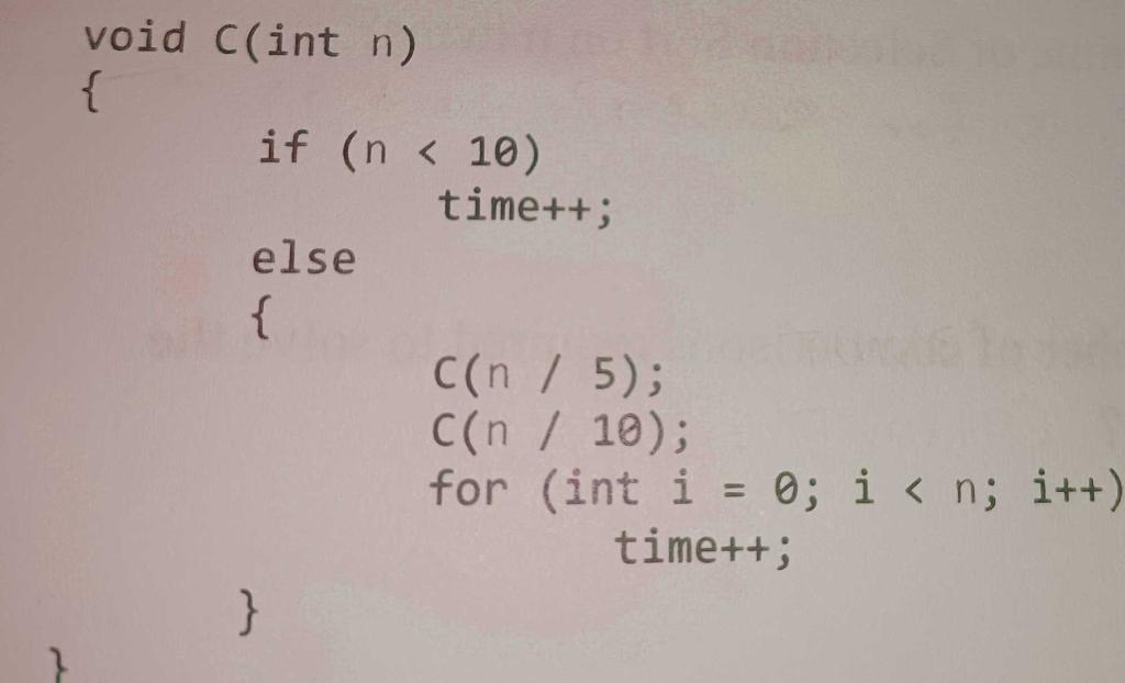 Solved void C(int n) { if (n